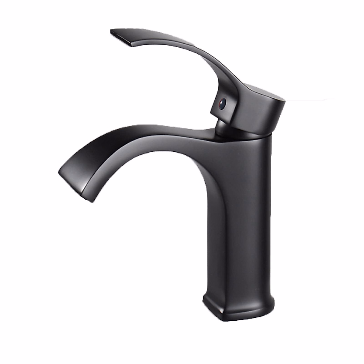 Bathroom Faucet Waterfall Black,Brass Bathroom Vanity Faucet, Hot and Cold Water Faucet, Waterfall Bathroom Faucet Single Hole, Faucet, Tall (Color : Short)