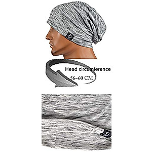 VECRY Men Slouch Hollow Beanie Thin Summer Cap Skullcap (Multi Pale1)