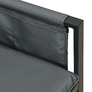 qiangxing 2 Piece Patio Dining Set Outdoor Patio Dining Set Outdoor Patio Furniture Patio Set Patio Table and Chairs Set Anthracite Steel