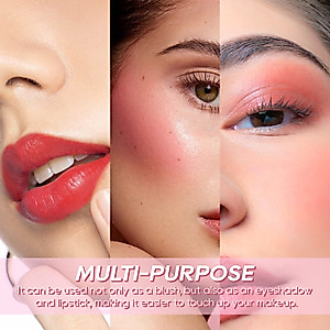 KYDA 2 Colors Liquid Blush and Highlighter, Natural Matte Face Blush High Glossy Liquid Illuminator, Silky Lightweight Blendable, Cool Pink & Champagne