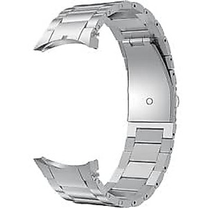 Alimingyan Titanium Watch Band for Samsung Galaxy Watch 5 no Gap Metal Strap Band, Galaxy Watch 5 4 40mm 44mm 45mm Titanium Band (Silver)