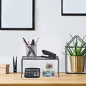 JBESUHI Mesh Kitchen Shelves,Cabinet Storage Shelf Rack, Cabinet Organization Mini Storage Shelf (Bronze, 6)