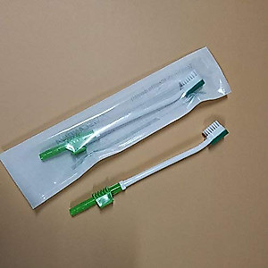 MUNKCARE Disposable Suction Swab Toothbrush Head of Green (pack of 20)