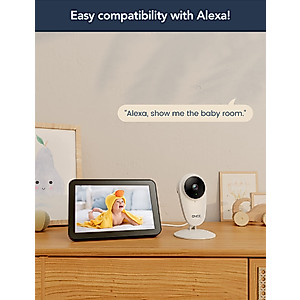 GNCC Baby Monitor with Camera and Night Vision, 1080P Baby Camera Monitor，Indoor Camera with Two Way Audio, 2.4G WiFi Smartphone Control, Motion/Sound Detection, SD&Cloud Storage, C1