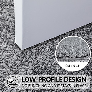 REFETONE Indoor Doormat, Front Back Door Mat, 20x32, Non-Slip Absorbent Resist Dirt Door Mats, Machine Washable Low-Profile Inside Floor Mat Door Rugs for Entryway, Grey