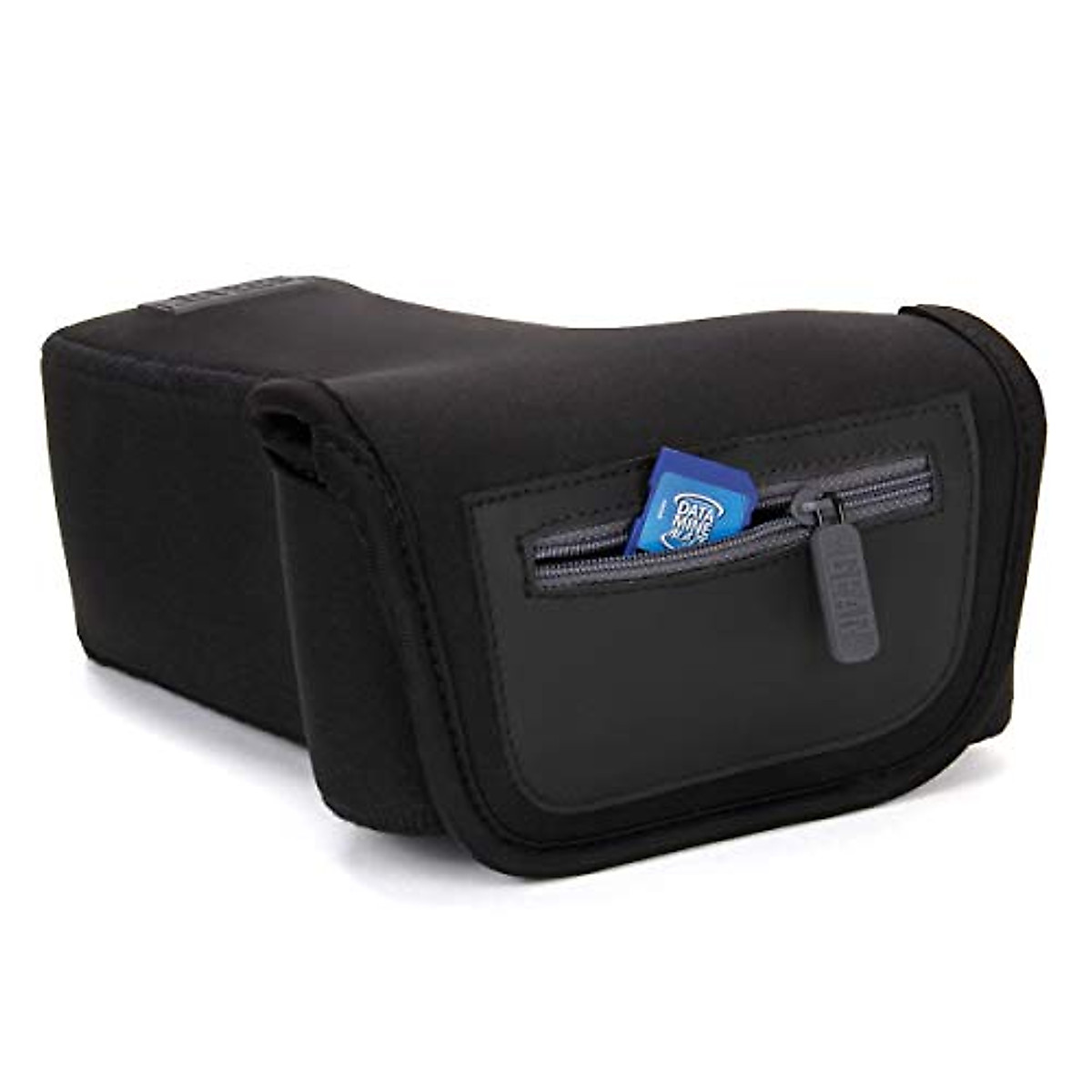 USA GEAR Camera Sleeve and Zoom Lens DSLR Camera Case with DSLR Sleeve Protection, Holster Belt Loop and Accessory Storage - Compatible with Canon, Nikon, Sony, Olympus, Pentax and More (Black)