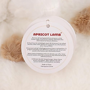 Apricot Lamb Luxury Snuggle Plush Cute White Giraffe Infant Stuffed Animals Security Blanket Nursery Character Blanket (White Giraffe, 14 Inches)