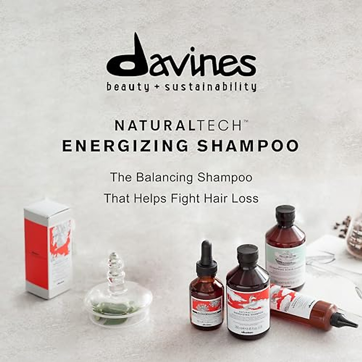 Davines Naturaltech ENERGIZING Shampoo Gentle Cleansing And Protection for Fragile Or Thinning Hair, Revitalize And Energize The Scalp 8.45 Fl. Oz.