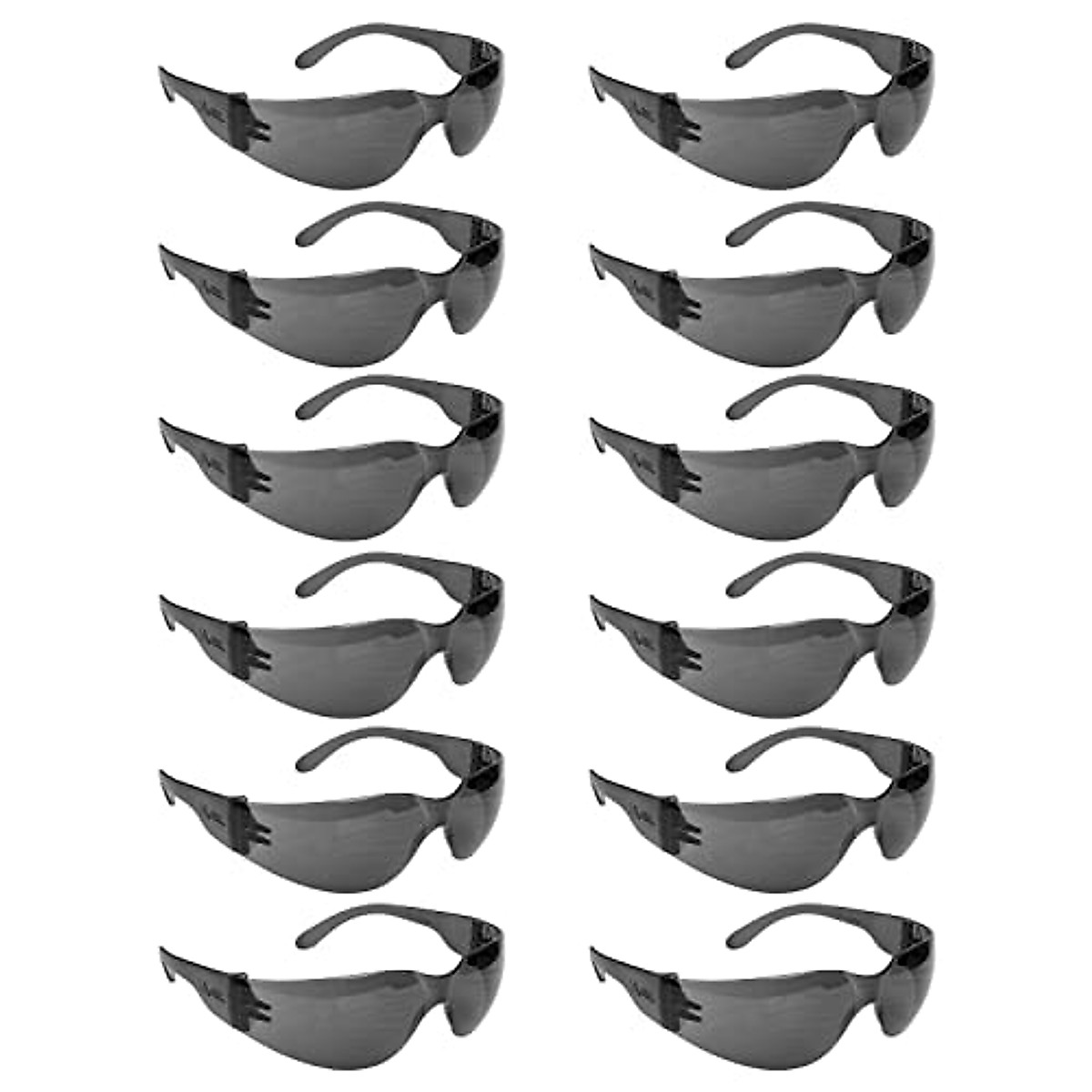 Malta Dynamics 12 or 24 Pack Clear or Tinted Safety Glasses OSHA/ANSI Approved Protective Eyewear for Men & Women