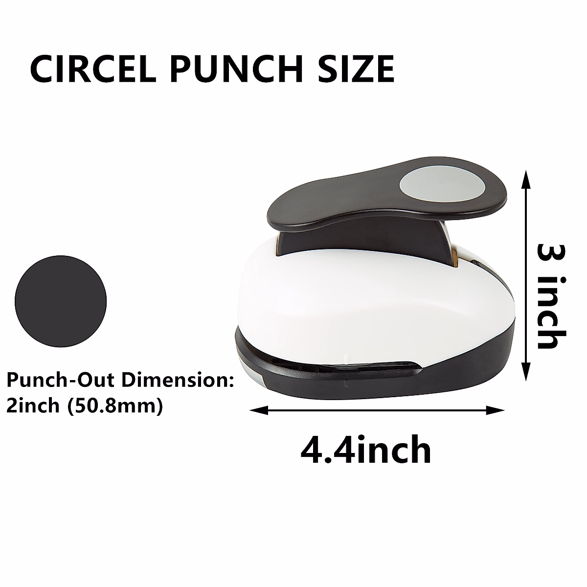 2"inch Hole Punch Circle Cutter Punches Paper Circles Craft Punches Large Circle Anywhere Punch, Whole, Round,Window,DIY Handmade Scrapbooking Engraving,Arts, (50.8mm) Circular