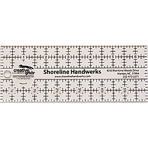 Creative Grids Shoreline Handwerks Custom Quilting Ruler 2.5 x 6.5 inches