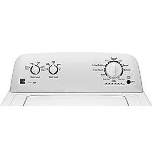 Kenmore Top-Load Washer with Dual Action Agitator, Stainless Steel Top Loader Laundry Washing Machine, 3.5 cu. ft. Capacity White