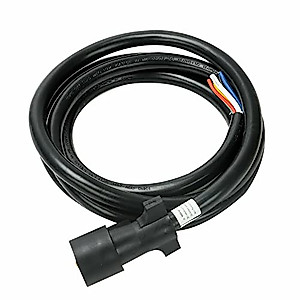 TYFYB 8 Feet 7-Way Plug Inline Trailer Cord with Double Prongs Connector for RV Truck Camper Trailer Extension Cord 7 Pin Inline Harness Kit Weatherproof