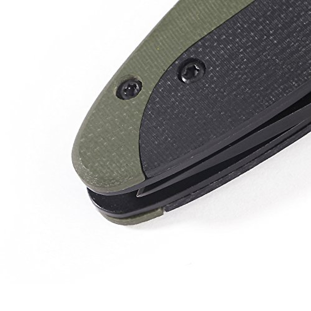 COOL HAND 6001GB-BS 3'' 440SS Steel Blade G10 Handle Liner Lock Pocket Knife, Black