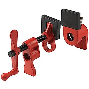 BESSEY PC12-2, 1/2 In. Traditional Style Pipe Clamps - Incredibly Versatile, Easy To Assemble, Indespensable Workshop Clamp For Woodworking, Carpentry, Home Improvement, and DIY Projects