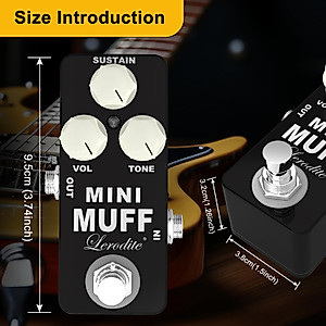 Fuzz Mini Muff Guitar Effect Pedal Electric Guitar Distortion True Bypass Full Metal Shell