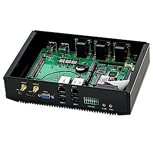 HUNSN Industrial PC, Mini Computer, Windows 11 / Linux Ubuntu, 4G, WOL, Watchdog Supported, I5 4200U 4250U 4258U 4278U, IM05, 2 x LAN, GPIO, 6 x COM RS232 422 485, 8G RAM, 64G SSD