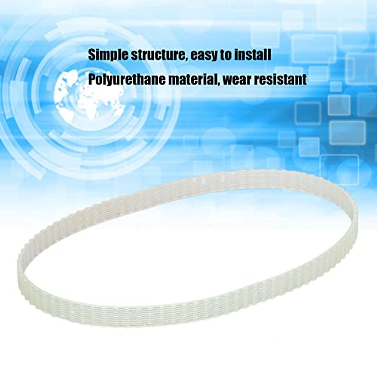 Mini Lathe Belt Replacement Parts,90 Teeth Mini Lathe Belt Replacement Transparent Timing Drive Geared Belt for 0618 0618‑3B, Mini Lathe Belt Replacement Parts Mini Lathe Belt Lathe Drive Belt T