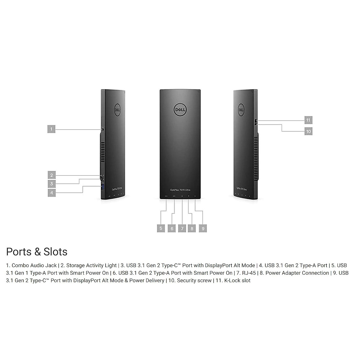 Dell OptiPlex 7070uff Computer 27in LCD Intel i7-8665U 1.9GHz to 4.8GHz 4-Cores 8MB 25W Processor 32GB DDR4-2666MHz Memory 512GB NVMe SSD 1TB 7200RPM SATA HDD Win 10 Pro 3-Years ProSupport Plus