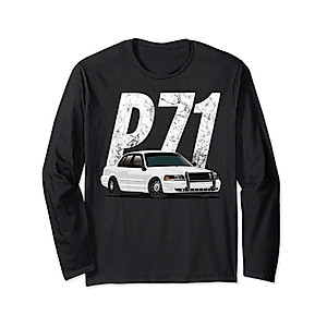 Crown Vic P71 White Cop Car Interceptor Vic Gift Long Sleeve T-Shirt