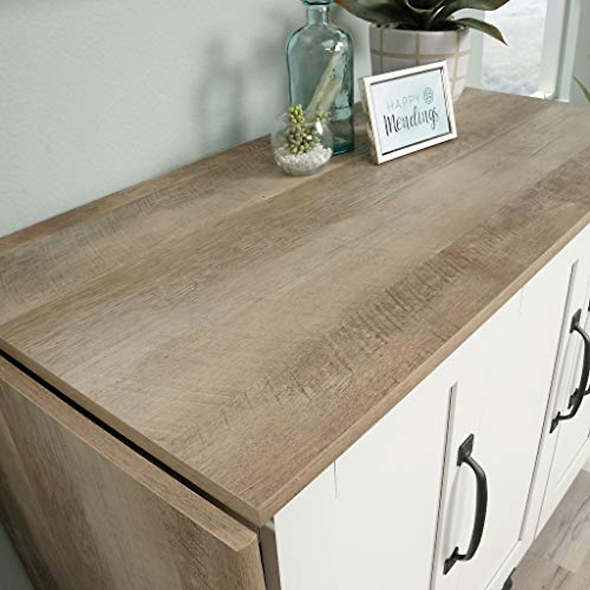 Sauder Miscellaneous Craft Cart, L: 39.29" x W: 19.49" x H: 28.54", Soft White finish