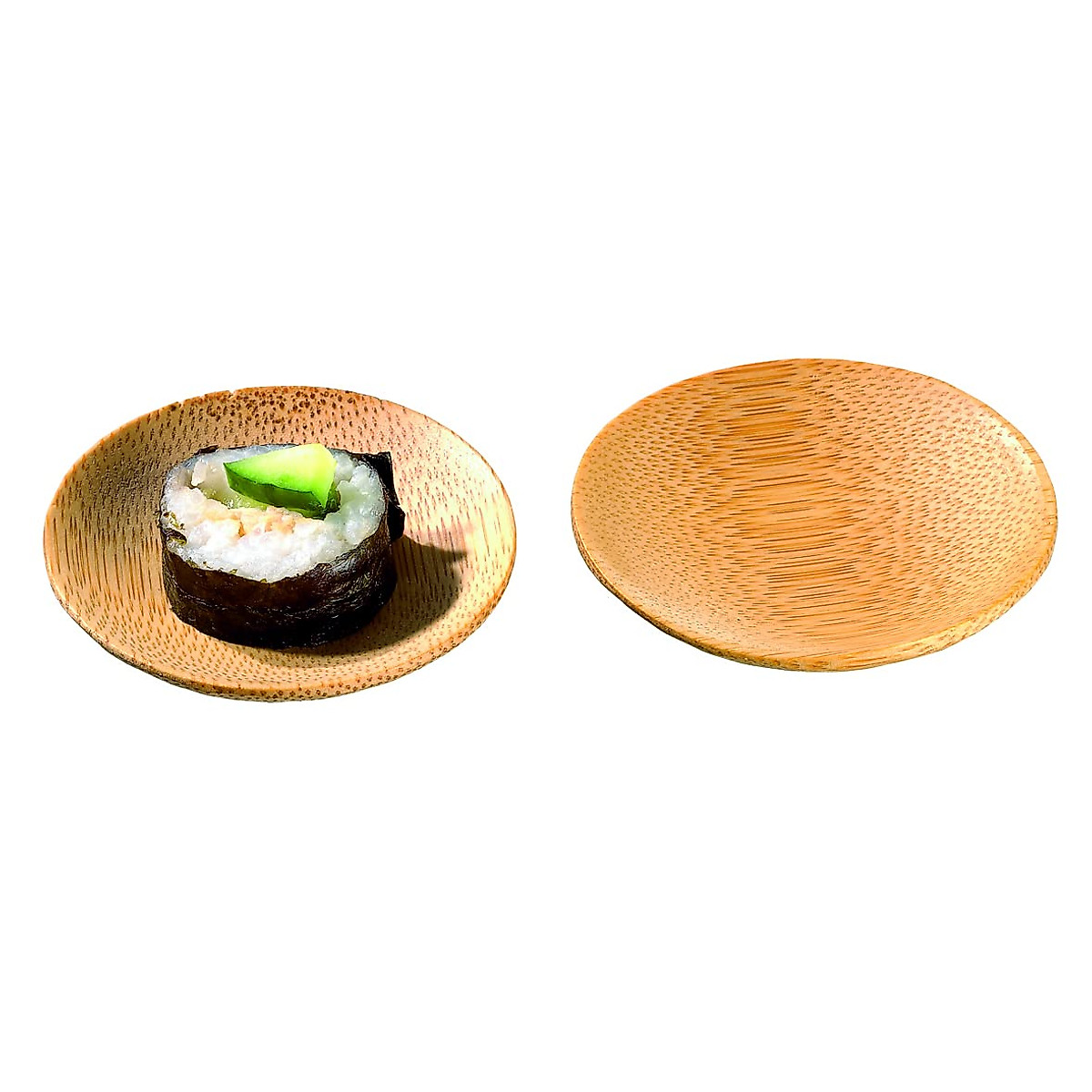 PacknWood 209BBPING - “Ping Compostable Bamboo Round Plate - Round Palm Leaf Plates - Biodegradable, Eco-Friendly, Disposable Dish Plates - (.50 oz - : 2.3") - (144 per case)