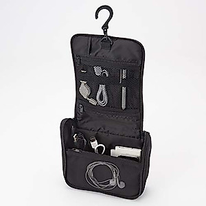 MUJI Polyester Hanging Travel Case, 16 cm Width x 19 cm Depth x 6 cm Height, Black