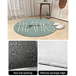 Thanks Fall Area Runner Rug for Bedroom Living Room Bathroom Kitchen Hallway Office,Washable Fluffy Patio Carpet Outdoor Indoor Bath Door Desk Floor Mat,Happy Thanksgiving Harvest Autumn Holiday 3FT