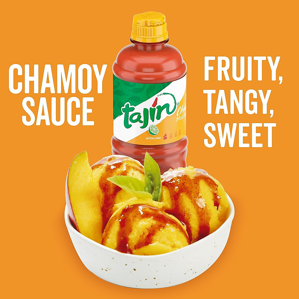 Tajin Fruity Chamoy Sauce 15.38oz and Mild Hot Sauce 15.38oz Bundle (Pack of 2)