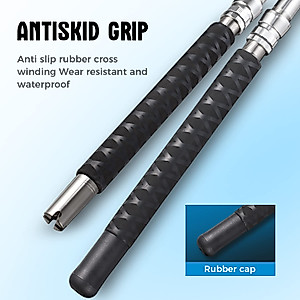 FISHAPPY Saltwater Offshore Straight Butt Heavy Trolling Fishing Rod Big Game Conventional Boat Fishing Rod with Roller Guides 6' (6' - 80-120lbs - 1Piece)