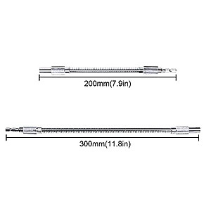 AUTOTOOLHOME 2pc Flexible Extension Drill Bit Holder Flex Shaft Impact Driver for Hand Ratchet Screwdriver Bits Quick Change Magnetic 1/4 Hex Shank