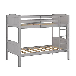 Hillsdale, Alexis Contemporary Wood Arch Twin Over Twin Size Bunk Bed, Gray