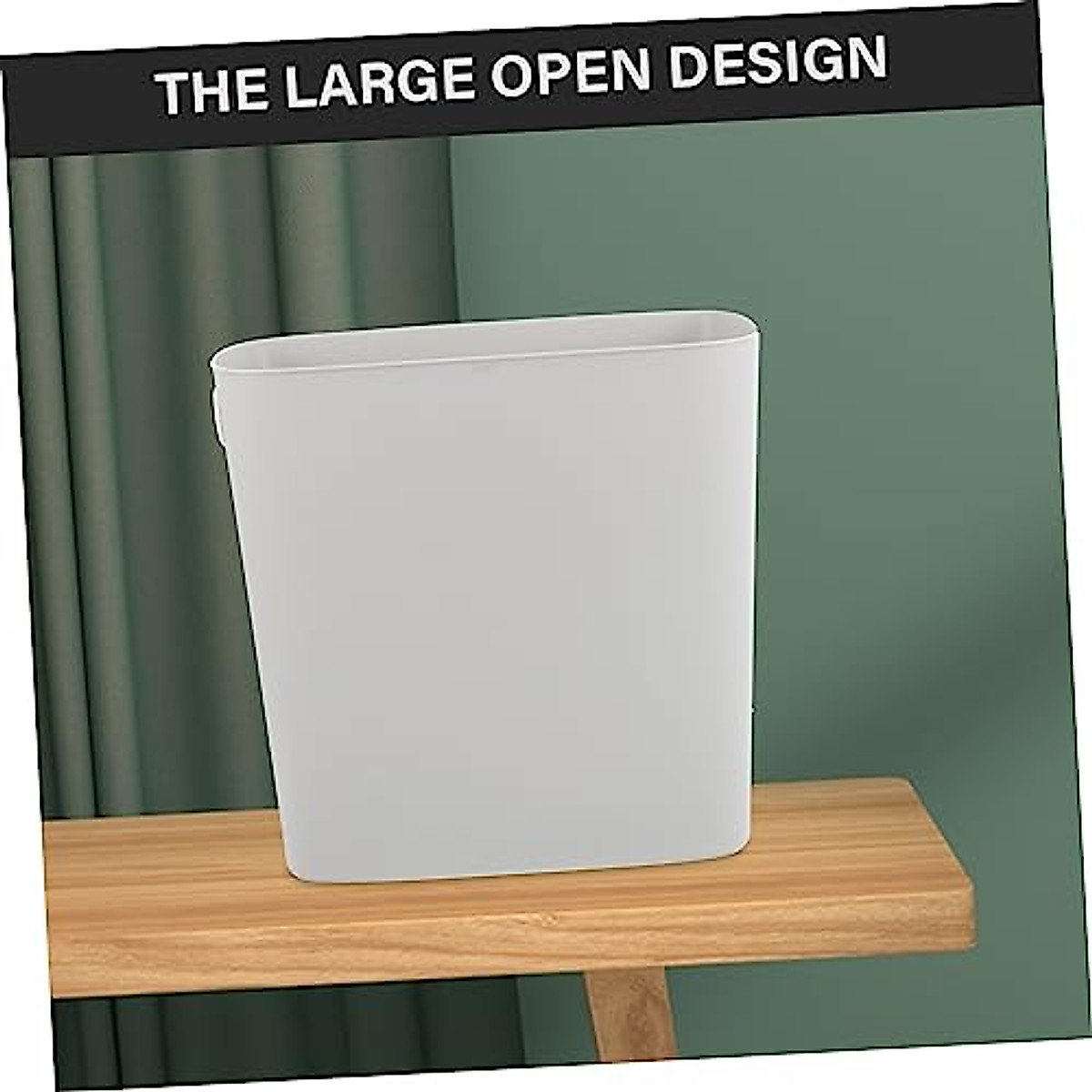 HOOTNEE Trash Can Garbage Container Bin Multipurpose Garbage Can Kitchen Trash Can Narrow Trash Can Garbage Can Trash Basket Recycling Bin Containers Touch Plastic Light Grey