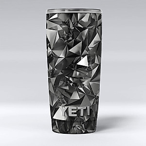 Design Skinz Black 3D Diamond Surface - Skin Decal Vinyl Wrap Kit Compatible with The Yeti Rambler Cooler Tumbler Cups