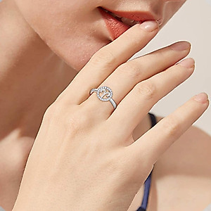 Dreamboat Aries Ring for Women 925 Sterling Silver Cubic Zirconia Aries Constellation Ring Zodiac Signs Jewelry Gifts