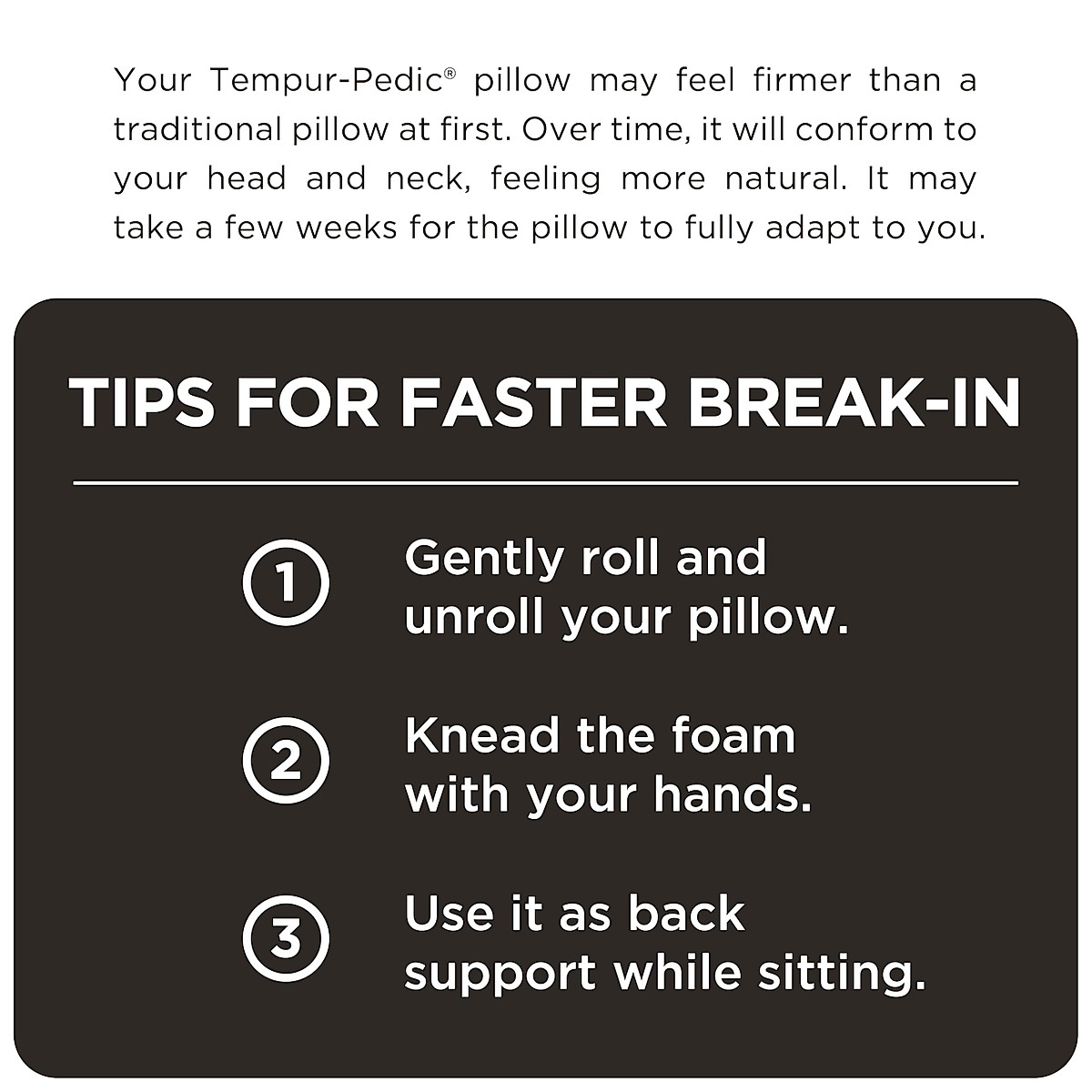 Tempur-Pedic TEMPUR-Cloud Pillow for Sleeping, Standard, White