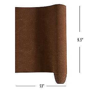 Gotocut Frosted Soft Solid PU Synthetic Leather Suede Faux Leather Sheet for Making Earring Hair Bows, Handicraft DIY Projects 9.5'' x 53" (Dark Brown)