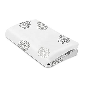 4moms Breeze Playard Sheets, for Baby Bassinets and Furniture, Machine Washable and 100% Cotton, White & Grey, 2 Pack