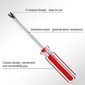 3 Packs Tack Lifter 3 mm U Tip Nail Staple Rivet Tack Puller Screwdriver Upholstery Staple Remover Tool for Furniture