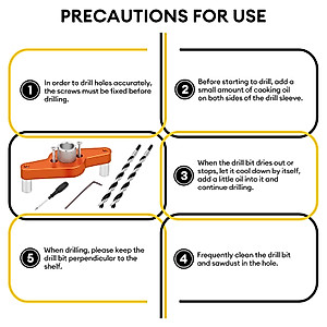 SLIIMU Floating Shelf Installation Dowel Jig Kit with 1/2 x 9.8'' Drill Bit, Mantle Straight Hole Drill Guide for Hidden Shelf Bracket, Self Centering Doweling Drill Jig for Invisible Shelf Hardware