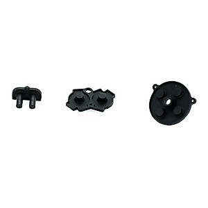 PartEGG Custom Conductive Silicone Rubber Button PAD Contacts kit A B D-pad Start Select for Game Boy Advance (GBA) Black