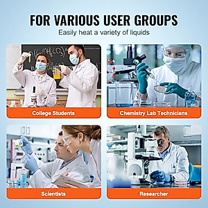 VEVOR Magnetic Stirrer Hot Plate, 2000ml Stirring Capacity Max 572°F Heating Hotplate Magnetic Stirrer 200-2000 RPM Magnetic Stirrer Magnetic Mixer with Support Stand Stirring Bar for Lab College