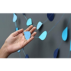 Boston Creative Company Raindrop Garland Paper Raindrops Raindrop Paper Garland Nursery Decor April Showers Spring Garland Raindrop Baby Shower #GAR_052