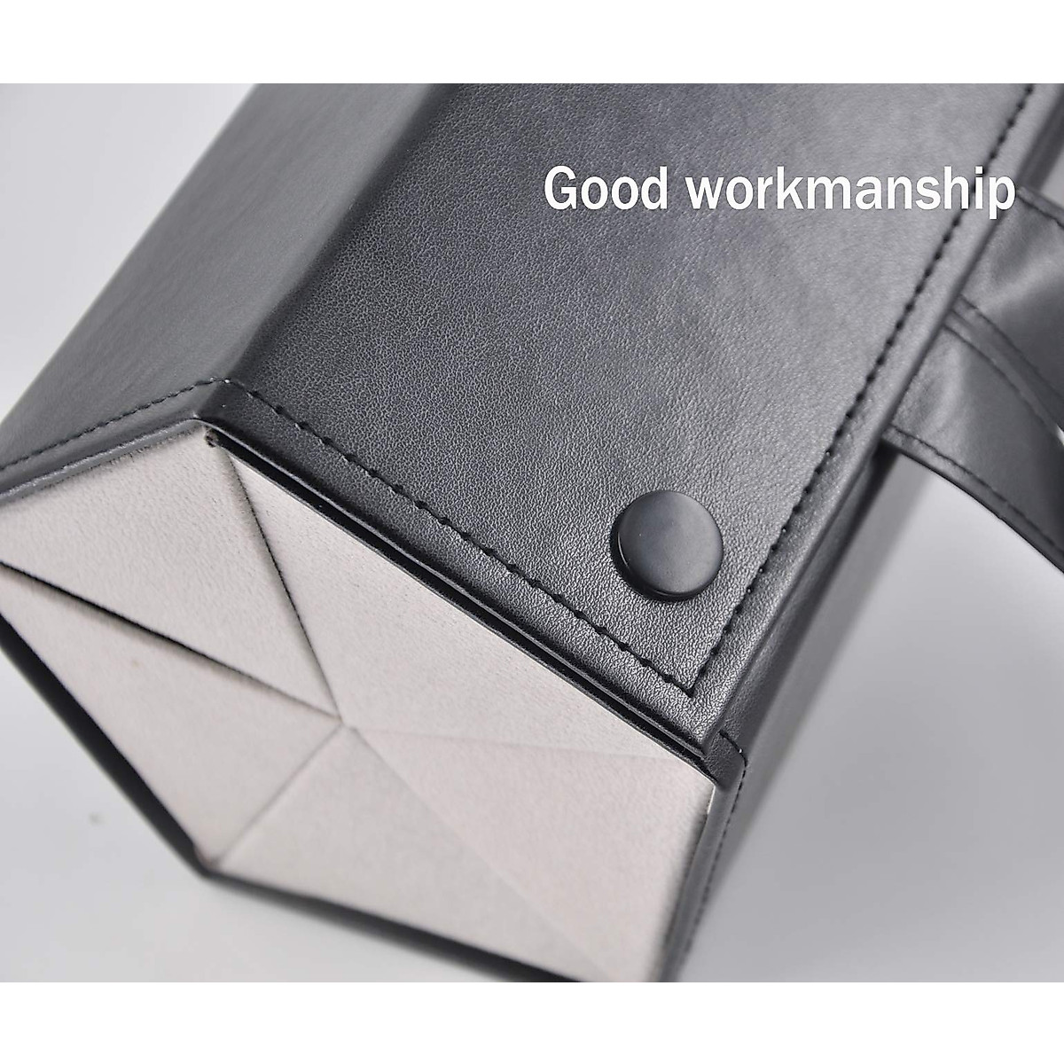 Kenpal Sunglasses Storage Organizer Holder Foldable Travel Case with 5 Slot Compartments for Multiple Glasses (Black)