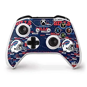 Skinit Decal Gaming Skin Compatible with Xbox One S Controller - Officially Licensed NFL Buffalo Bills - Blast Alternate Design