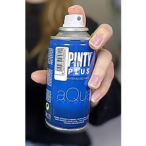 Pintyplus Aqua Spray Paint - Art Set of 8 Water Based 4.2oz Mini Spray Paint Cans. Ultra Matte Finish. Perfect For Arts & Crafts. Spray Paint Set Works on Plastic, Metal, Wood, Cardboard
