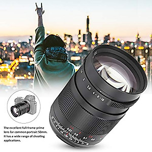 Vipxyc Camera Lens, F1.05-16 50mm Manual Focus Lens Z Mount Full Frame/APS Lens Black for Nikon Z6/Z7/Z50/Z6II/Z7II Camera