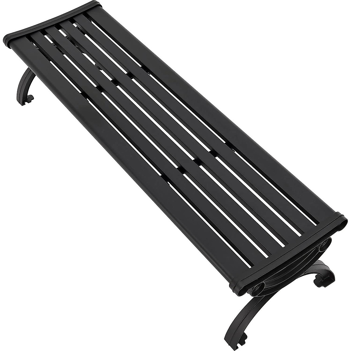 Global Industrial 6' Aluminum Park Bench, Black