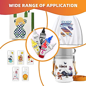 DTF Ink 6000ML,Heat Transfer Printing Ink Transfer Ink for PET Film,Refill for DTF Printers-Epson ET-8550,L1800,XP15000, L800,R3000,R1900,R2400,R350,P400,P800(6*1000ml,2W/BK/C/M/Y)