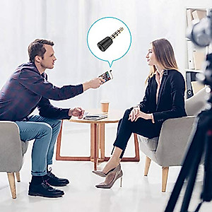 Tiny Microphone Replacement for Nintendo Switch Wii PS5 PS4 PS3 Xbox Controller, iPhone and DSLR Camera, 3.5mm Omnidirectional Mic